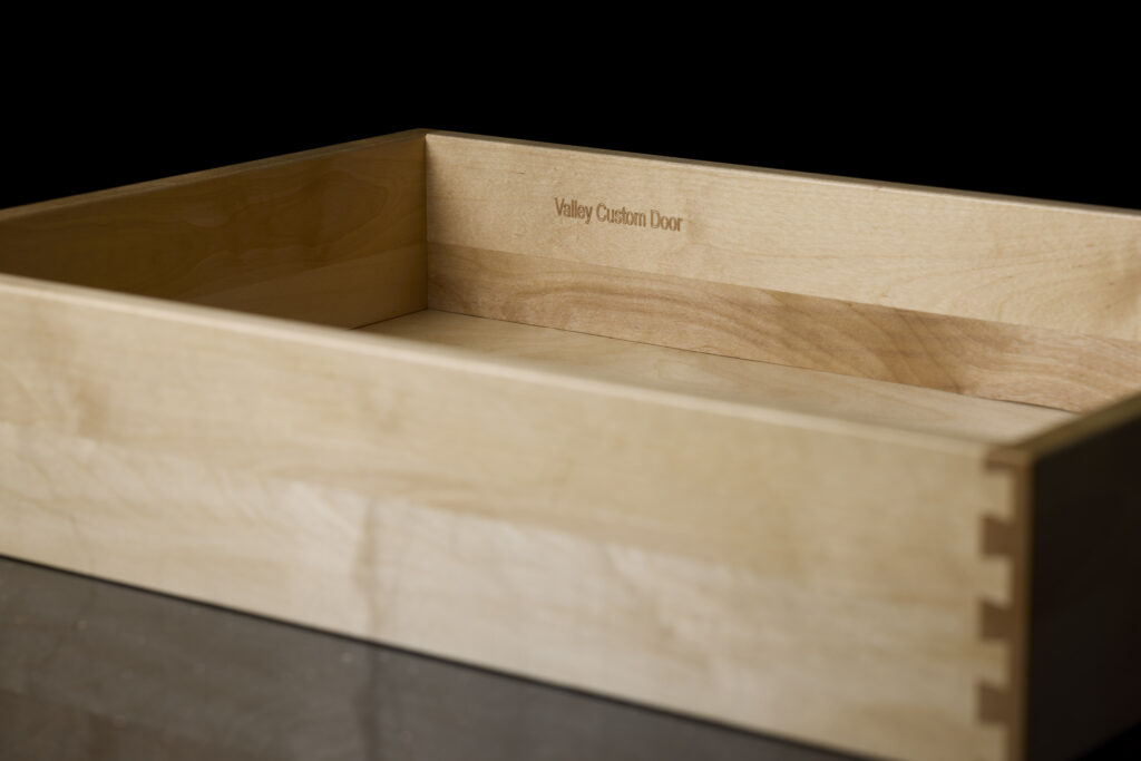 Laser Engraved Drawer Boxes - Valley Custom Door